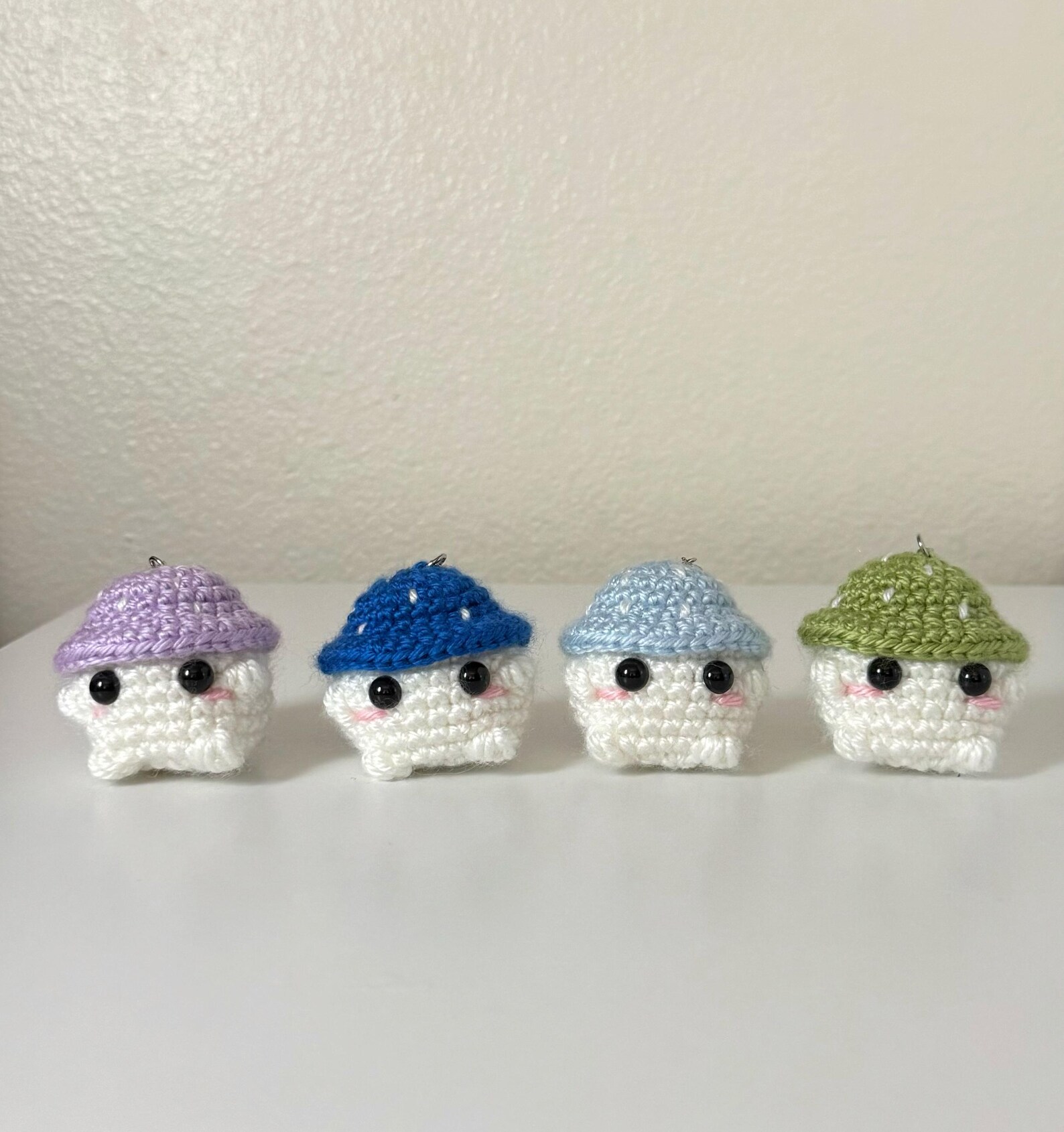 Crochet Mushroom Boy Keychain, Cute Handmade Backpack Charm, Amigurumi ...