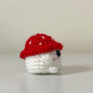 Crochet Mushroom Boy Keychain, Cute Handmade Backpack Charm, Amigurumi ...
