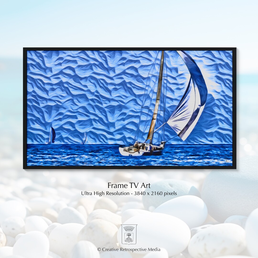 Sailing With Asymmetrical Spinnaker for Samsung Frame TV and LG Gallery ...
