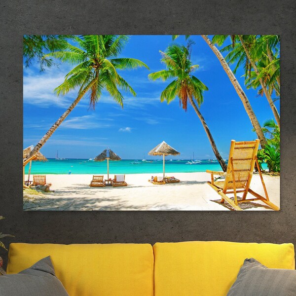 Beach Wall Art Canvas - Etsy