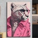 Pink Panther Design Canvas, Cute Pink Panther Abstract Art Prints ...
