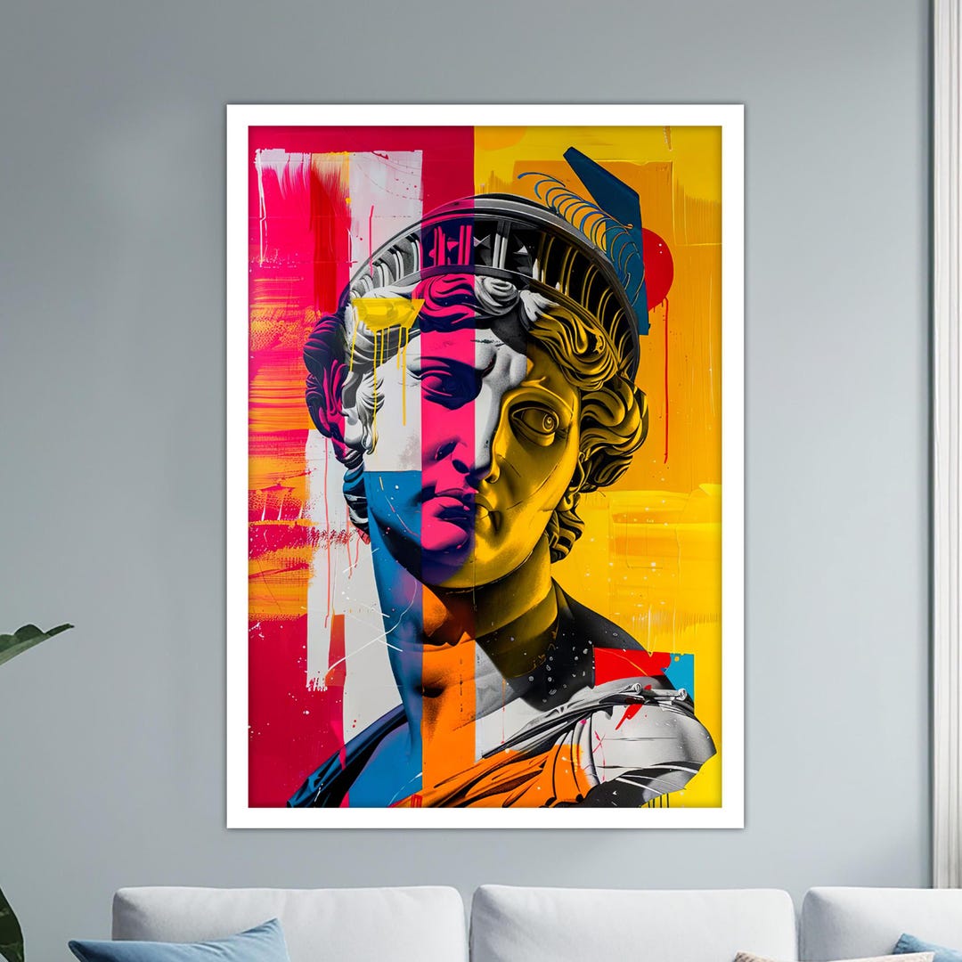 Apollo Canvas Painting, Roman Wall Painting, Antique Home Decor, Modern ...