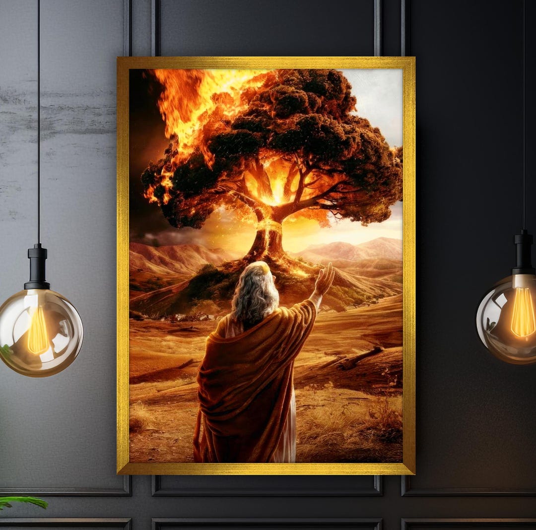 Prophet Moses Canvas Painting, Judaism Wall Painting, Prophet Moses ...