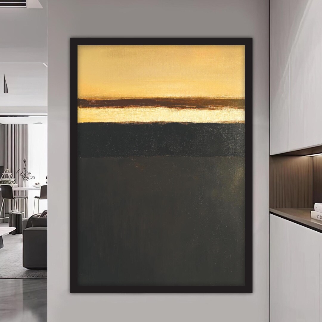 Mark Rothko Beige and Black Canvas Painting, Mark Rothko Wall Painting ...