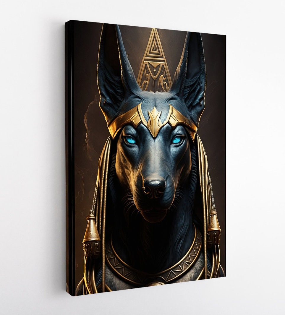 Anubis Design Canvas Wall Art, Anubis Design Poster, Wall Art, Wall Art ...