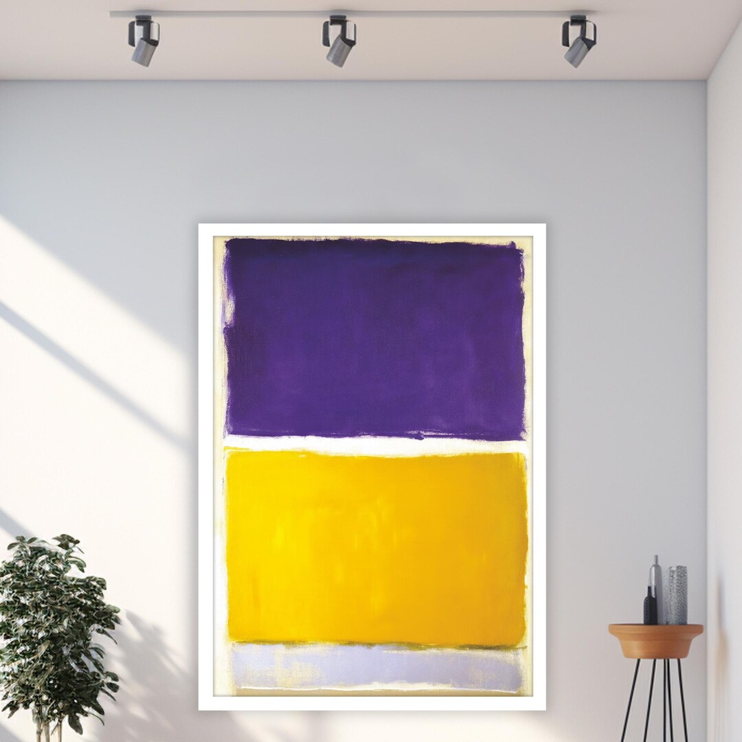 Mark Rothko Purple and Yellow Canvas Painting, Rothko Wall Painting ...