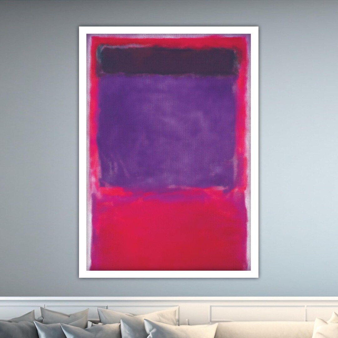 Mark Rothko Purple and Red Canvas Painting, Mark Rothko Wall Painting ...