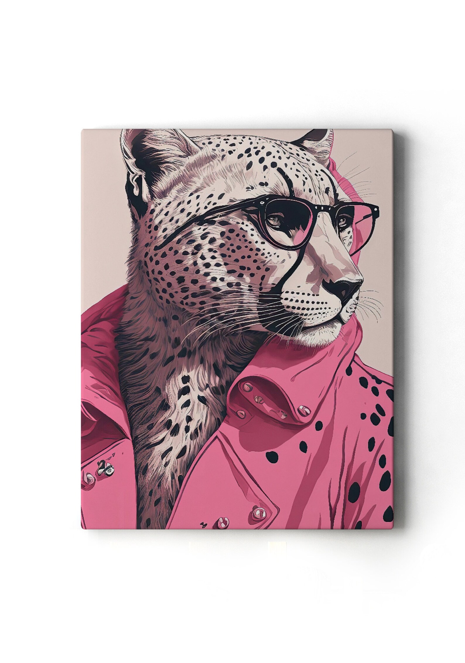 Pink Panther Design Canvas, Cute Pink Panther Abstract Art Prints ...