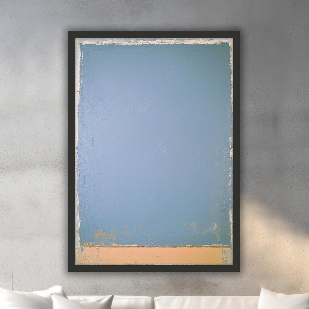 Mark Rothko Baby Blue Canvas Painting, Mark Rothko Wall Painting, Decor ...