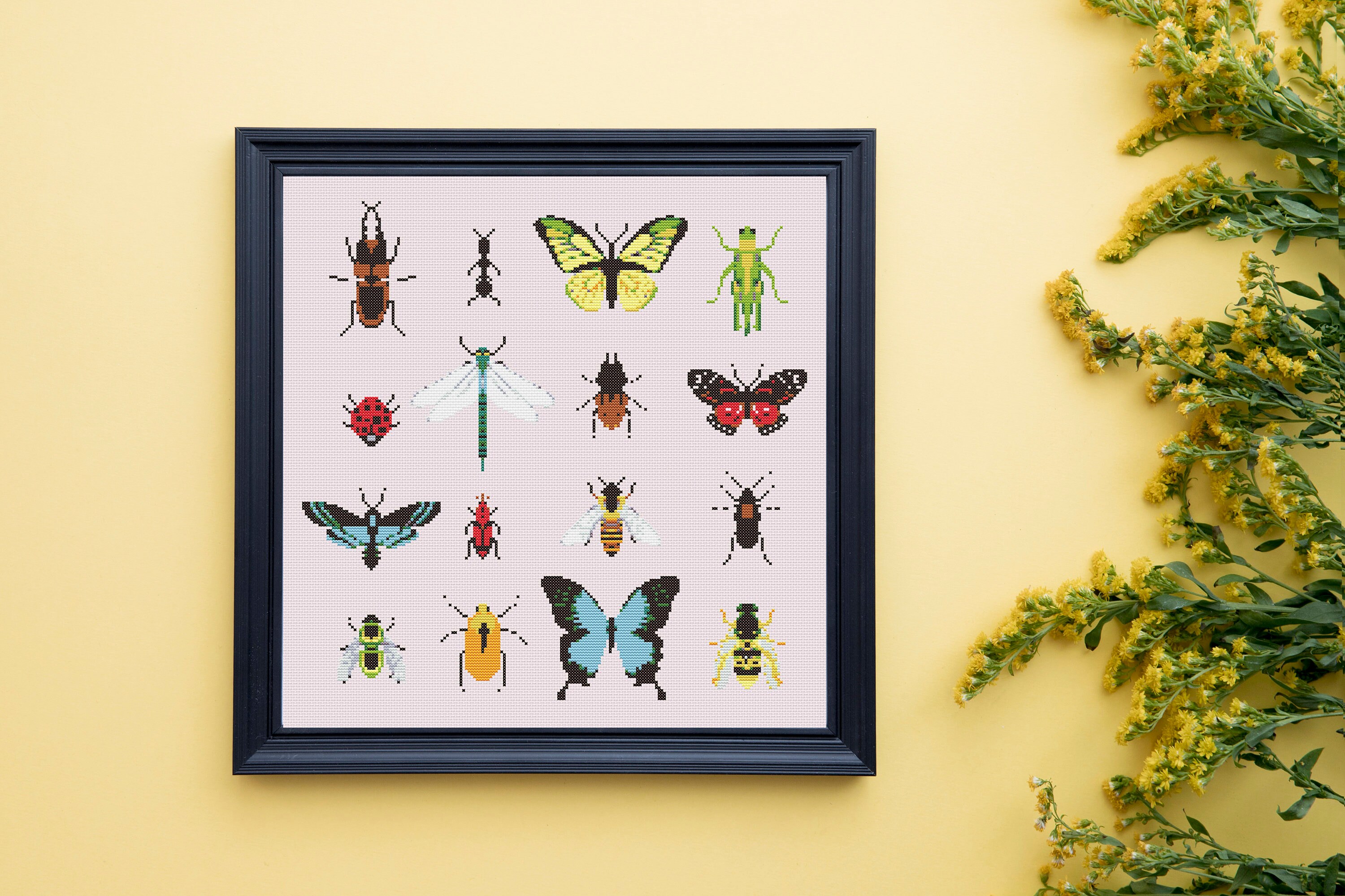 Insect Kingdom: Colorful Cross Stitch Pattern for Nature Enthusiasts ...