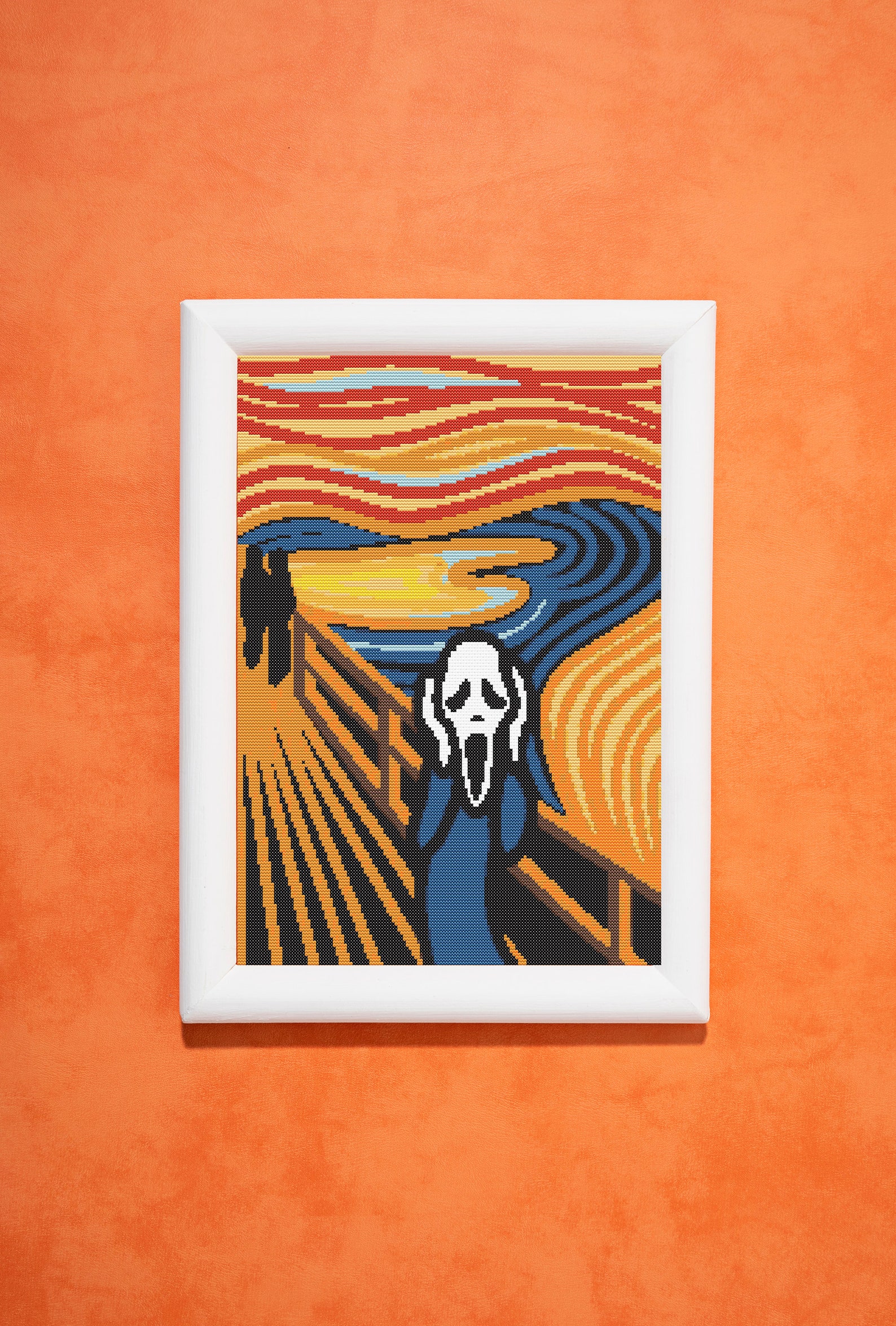 The Scream Cross Stitch Pattern, Edvard Munch, Modern Cross Stitch ...