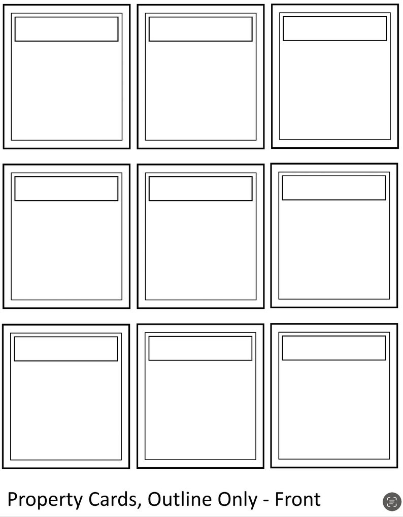 Blank Monopoly Template Bundle - Etsy