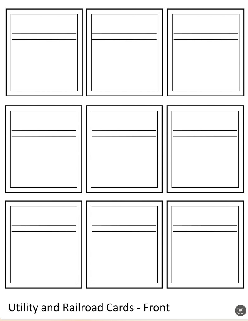 Blank Monopoly Template Bundle - Etsy