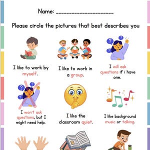 Student Learning Profiles - Etsy