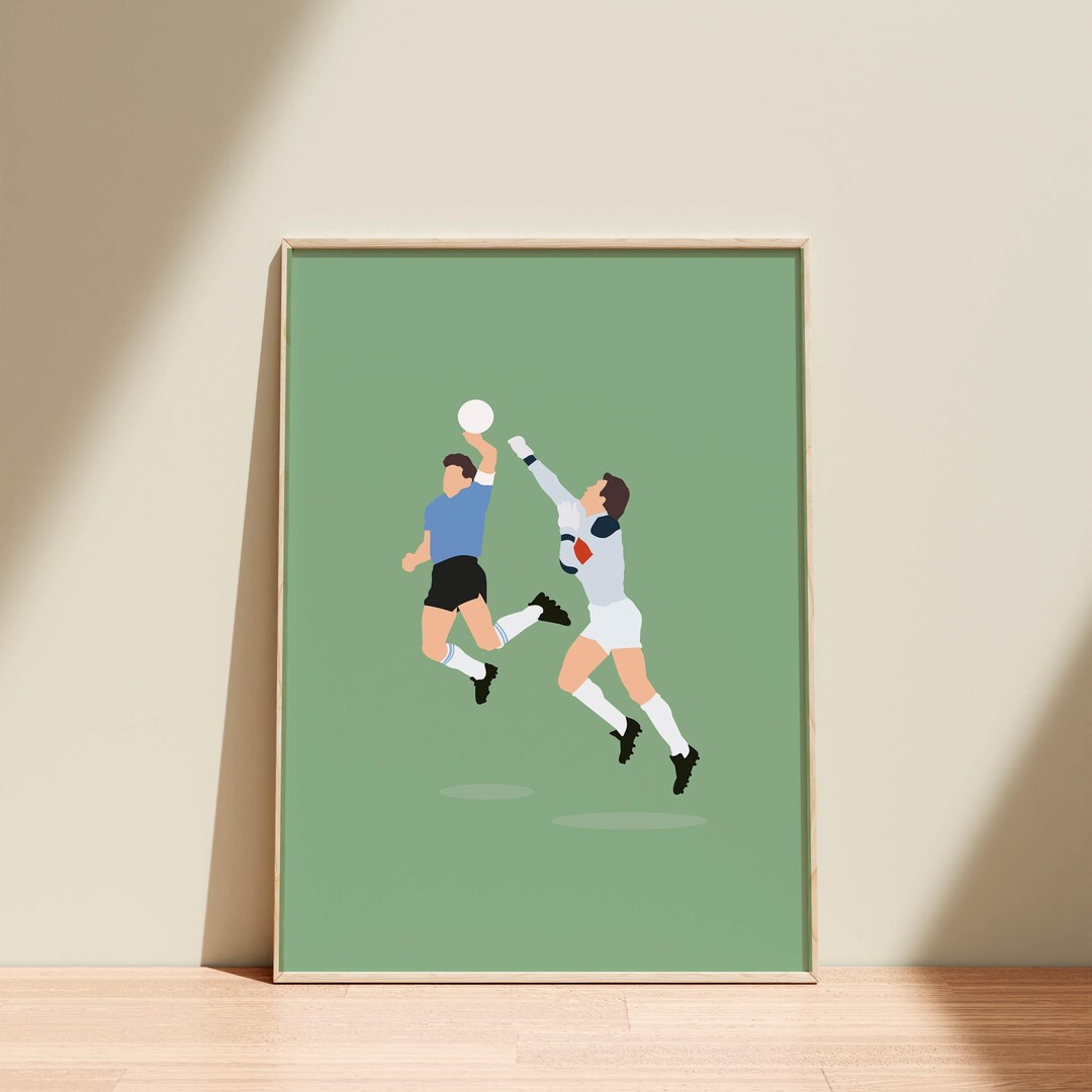 La Main de Dieu : affiche de football de Diego Maradona - Etsy France