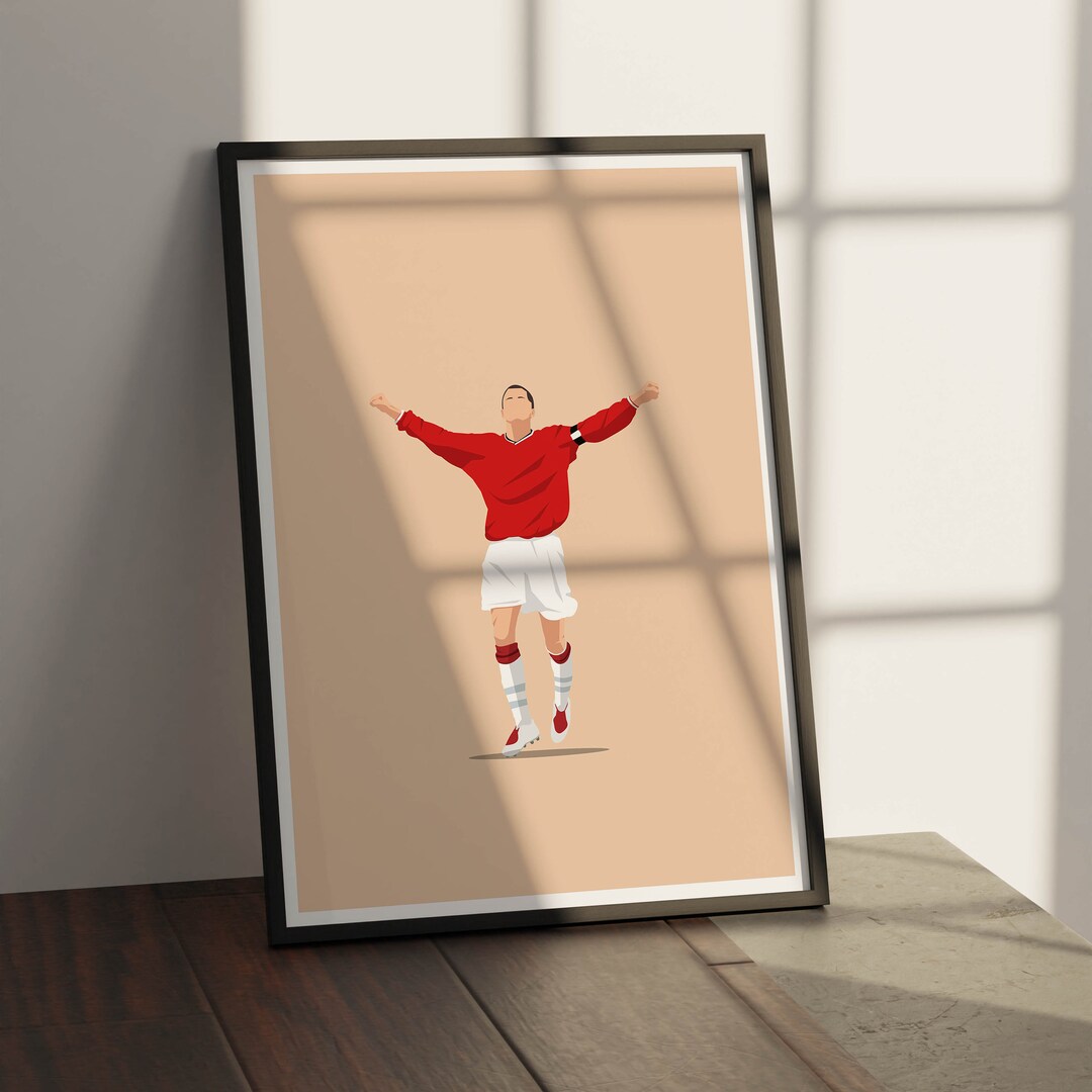 David Beckham at Manchester United Poster - Etsy