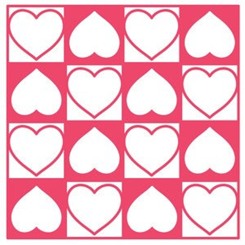 Heart Grid Background - Etsy