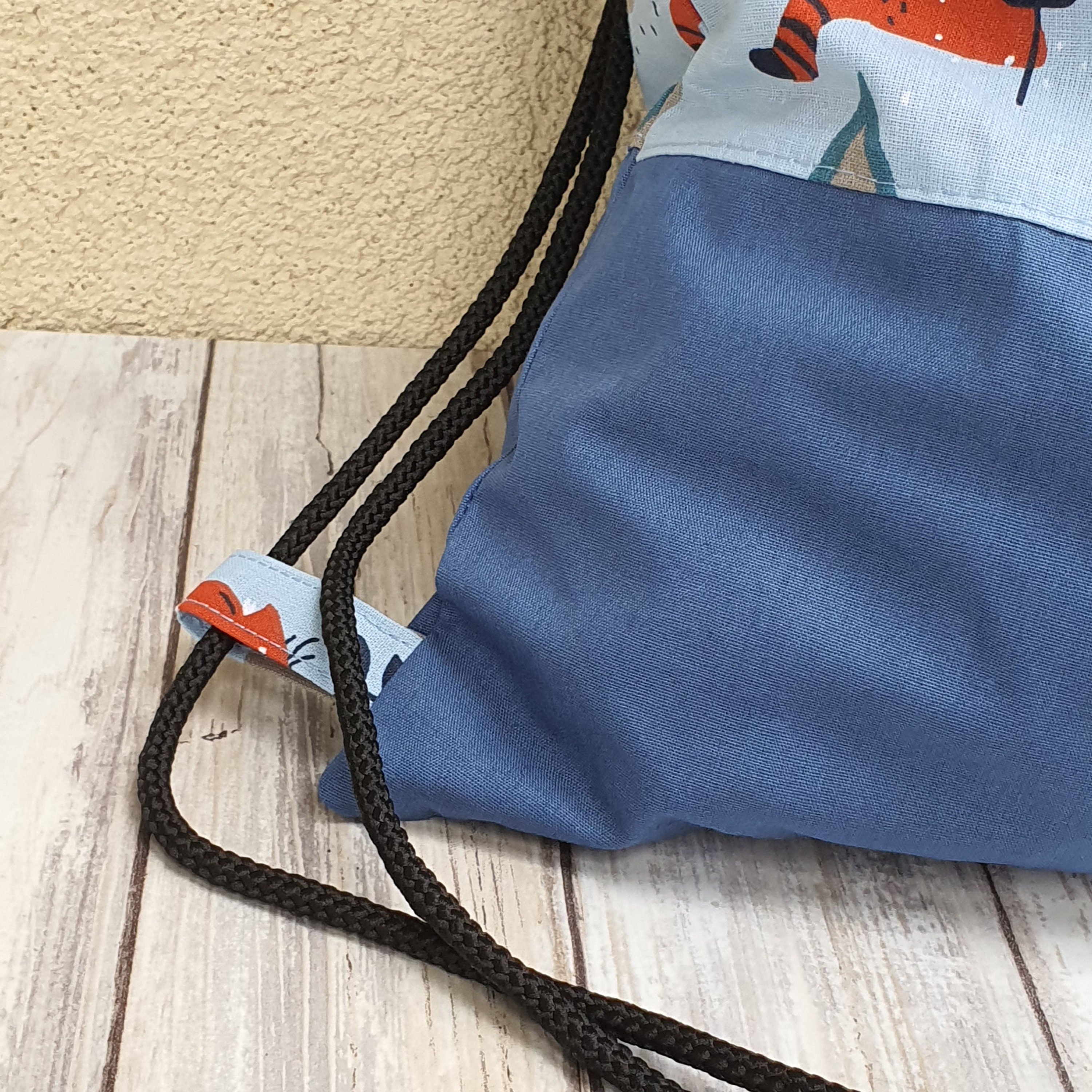 Cute Fox Drawstring Bag for Children, Sports Kit Bag, Gym Bag, Storage ...
