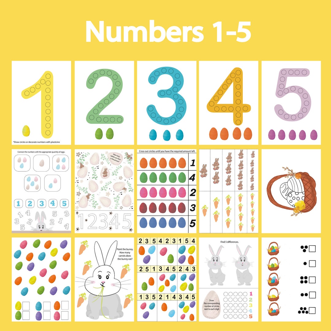 Tasks for Kids Counting to 5. Printing Out Tasks for Counting up to 5 ...