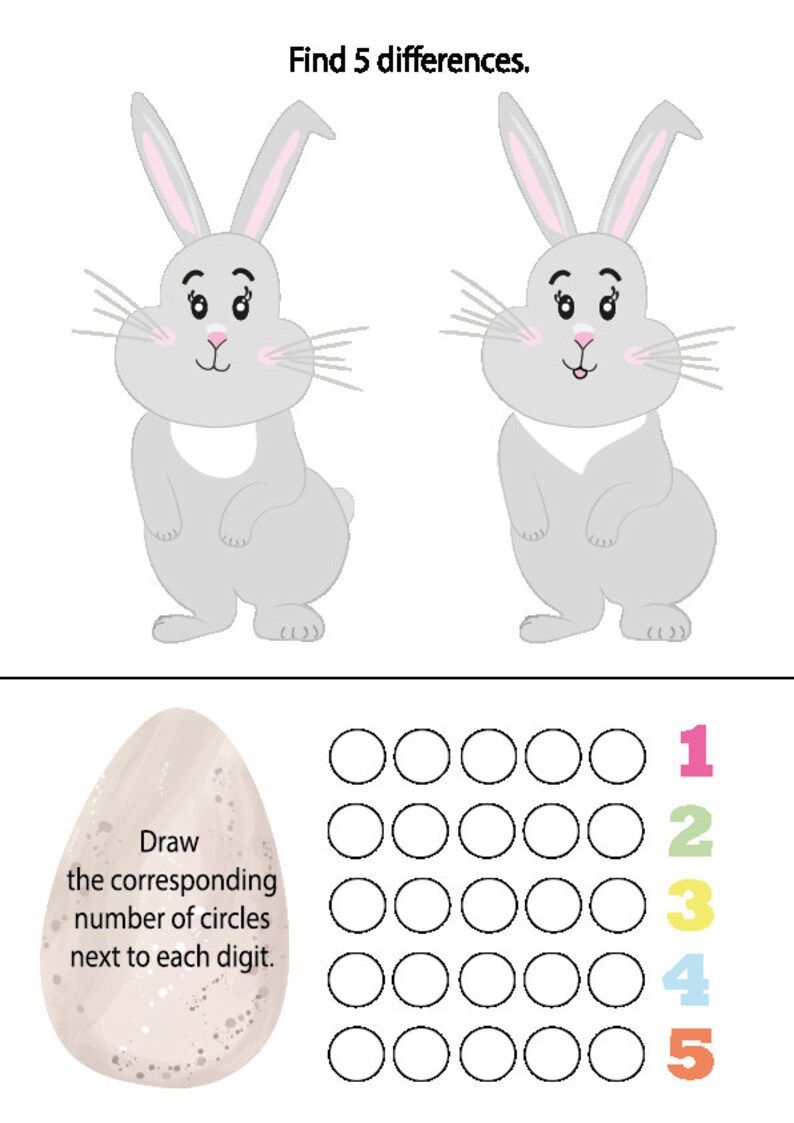 Tasks for Kids Counting to 5. Printing Out Tasks for Counting up to 5 ...