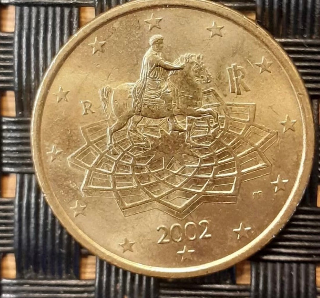 Rare 50 Euro Cents 2002 Italy - Etsy