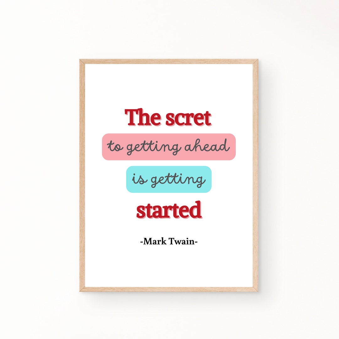 Mark Twain Quotes Motivational Wall Art Good Quotes for Classroom ...