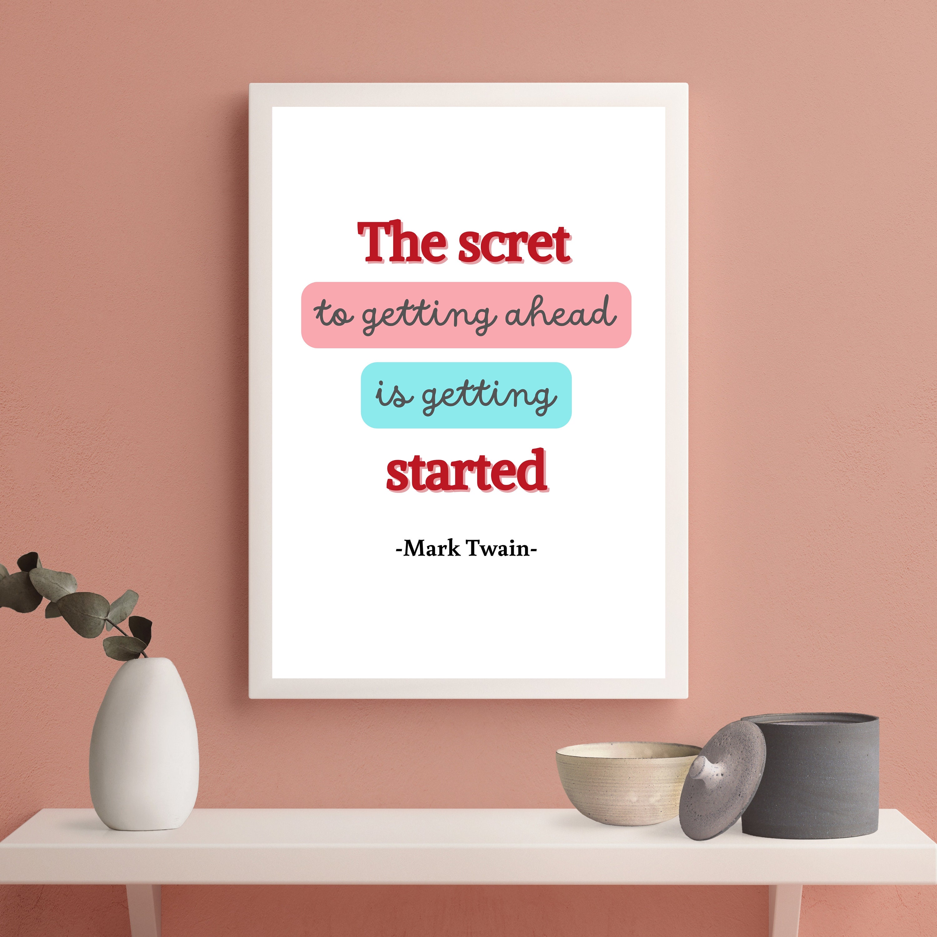 Mark Twain Quotes Motivational Wall Art Good Quotes for Classroom ...
