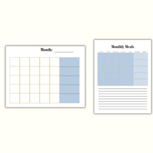 Simple Planner, Blue Planner, Organizer, Digital Download, Printable ...