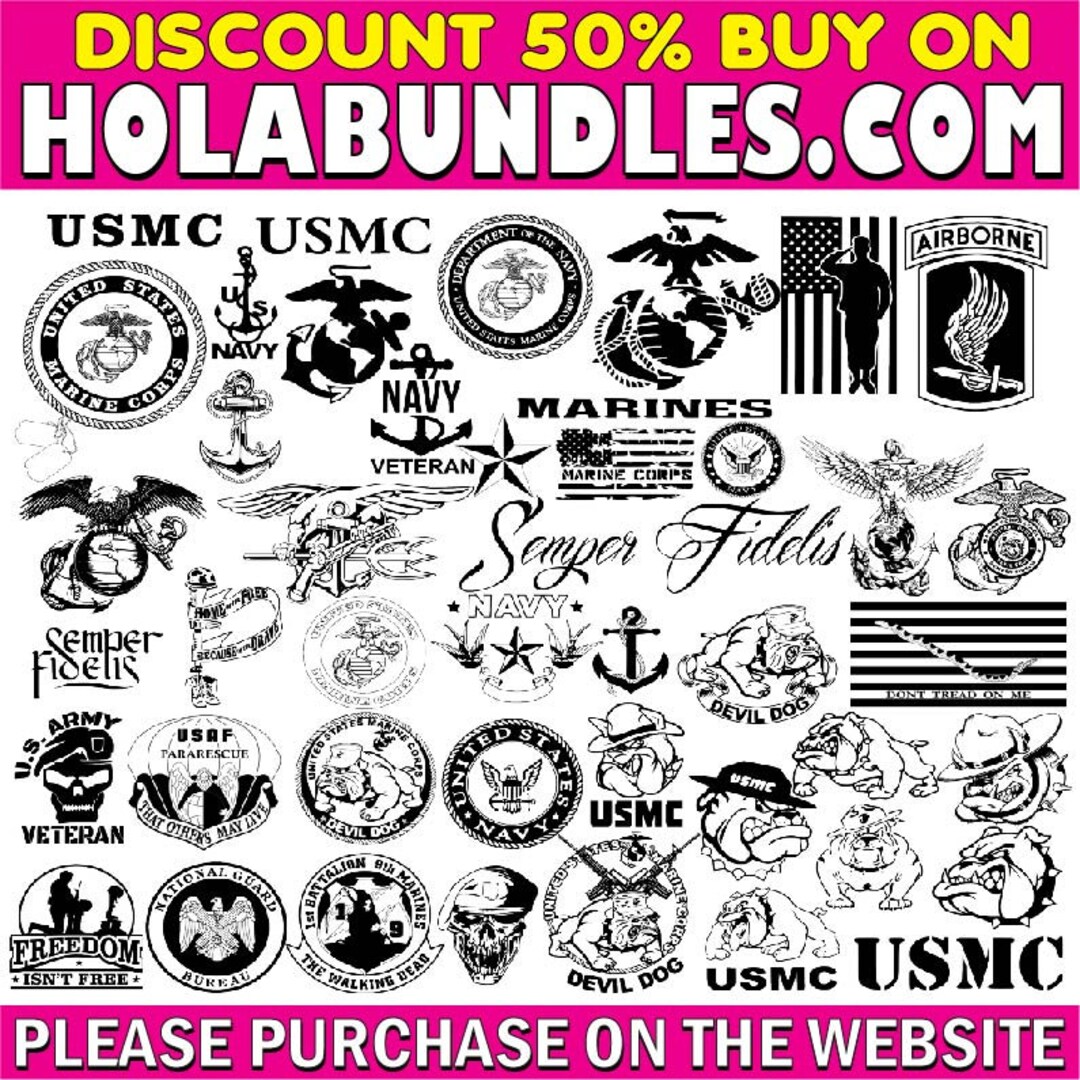45 USA Navy USMC Usaf Military Army Marines Patriotic Semper Fidelis Us ...