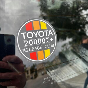 Toyota Mileage Club Vinyl Sticker - Japanese Vintage Retro Landcruiser ...