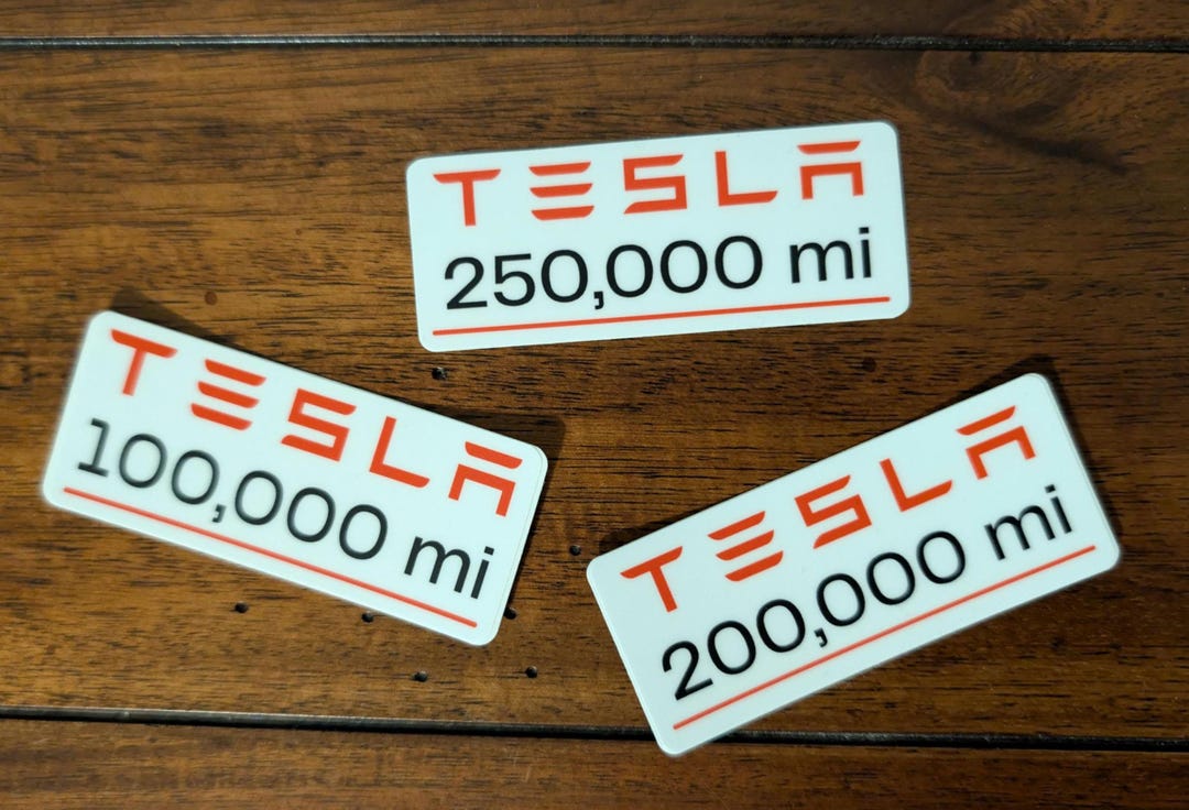 Tesla Mileage Club Vinyl Sticker – Car Decal for Model 3, Y, X, S - Etsy
