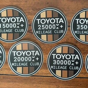Toyota Mileage Club Vinyl Sticker - Japanese Vintage Retro Landcruiser ...
