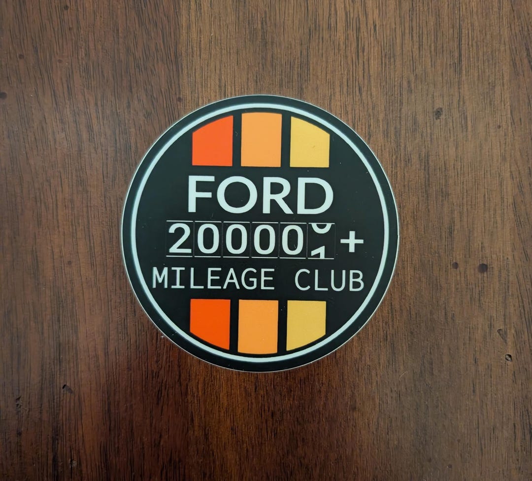 Ford Mileage Club Vinyl Sticker - Classic American Vintage Retro Bronco ...
