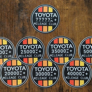 Toyota Mileage Club Vinyl Sticker - Japanese Vintage Retro Landcruiser ...