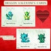 Printable Dragon Valentine's Day Cards for Kids | School and Classroom ...