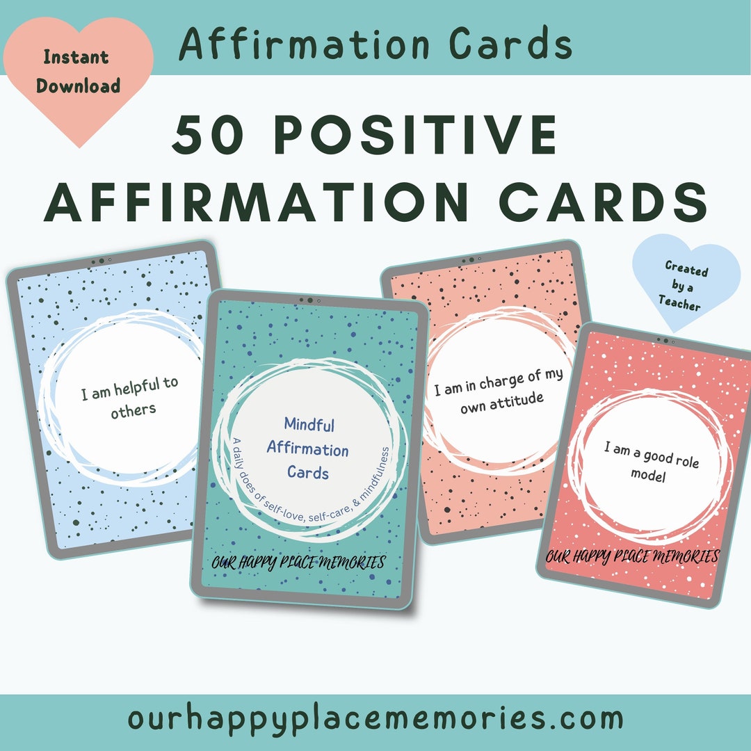 Affirmation Cards, Classroom Mindfulness, Positive Quote Flash Cards ...