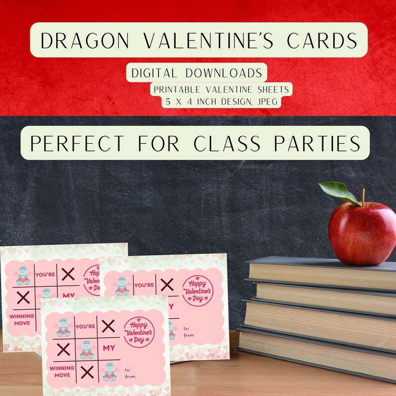 Printable Dragon Valentine's Day Cards for Kids | School and Classroom ...