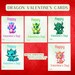 Printable Dragon Valentine's Day Cards for Kids | School and Classroom ...