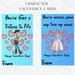 Character Valentine's Day Cards for Kid Printable Instant Download Kids ...