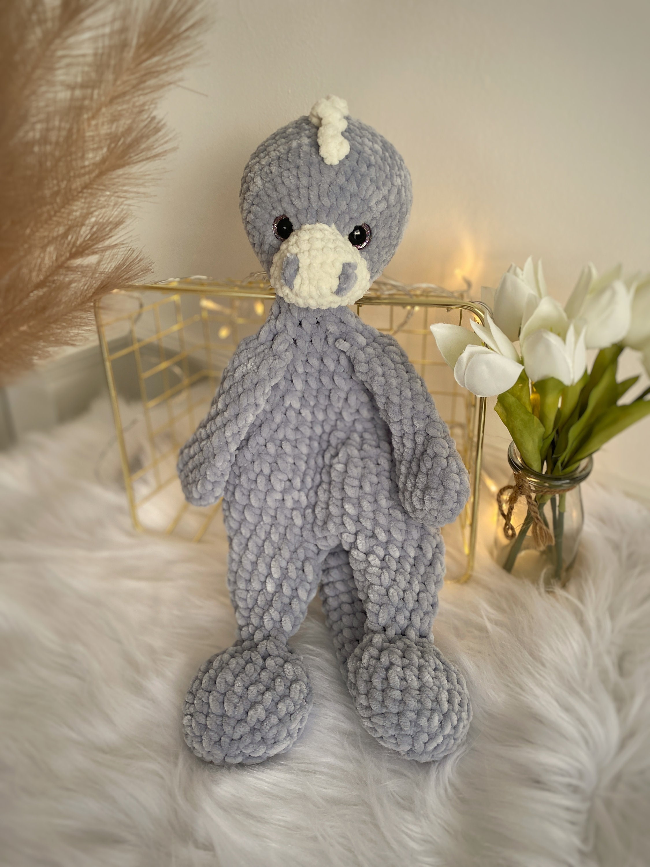 Bohasaurus Knotted Lovey Crochet Dinosaur PATTERN Snuggle-saurus Rag ...