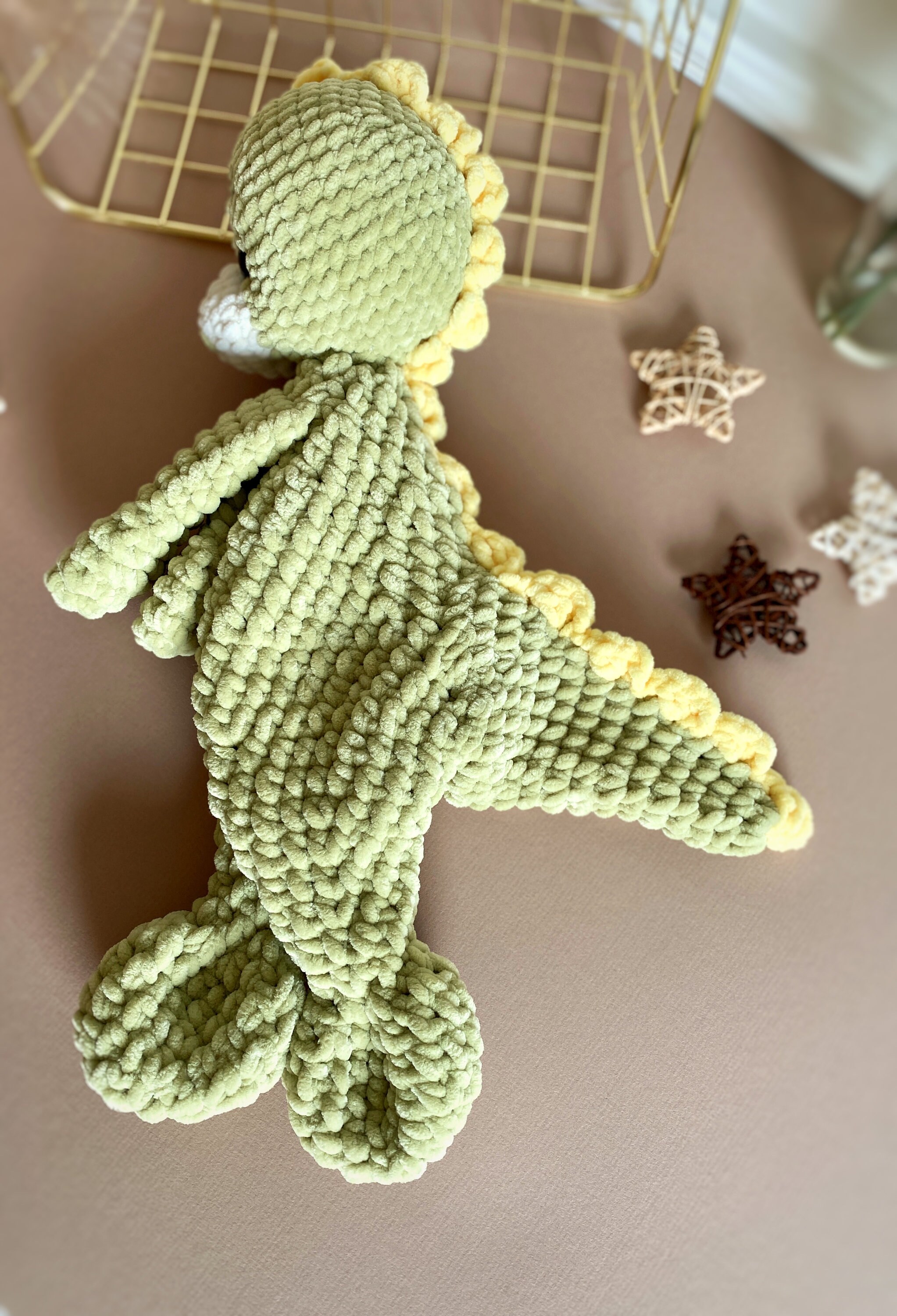 Bohasaurus Knotted Lovey Crochet Dinosaur PATTERN Snuggle-saurus Rag ...