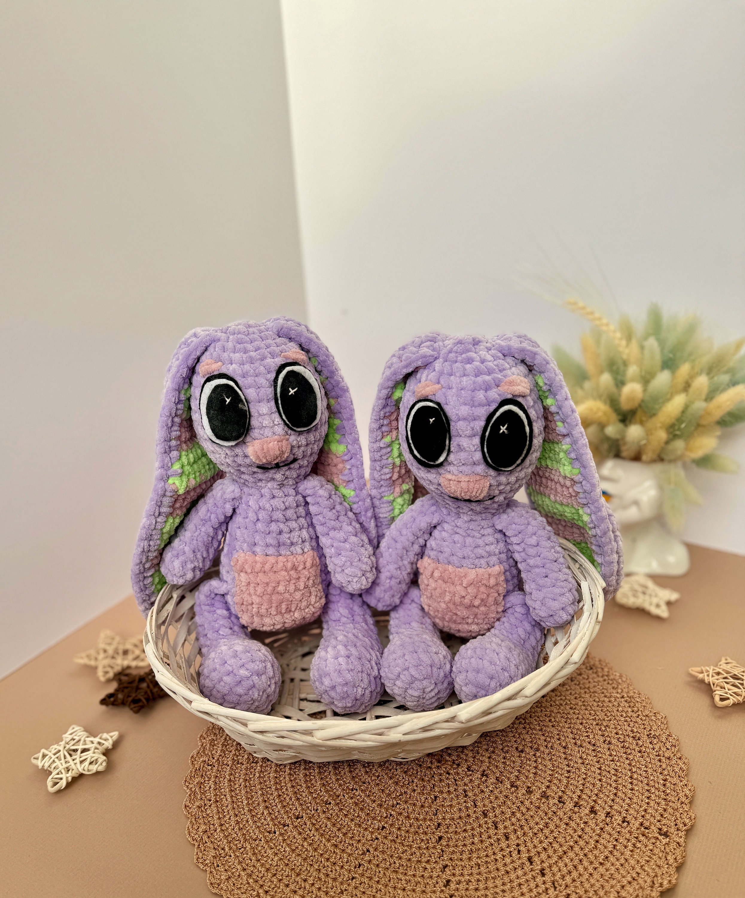 Floppy Bunny PDF Crochet Pattern, Bluey Floppy Bunny, Lilac Bunny - Etsy