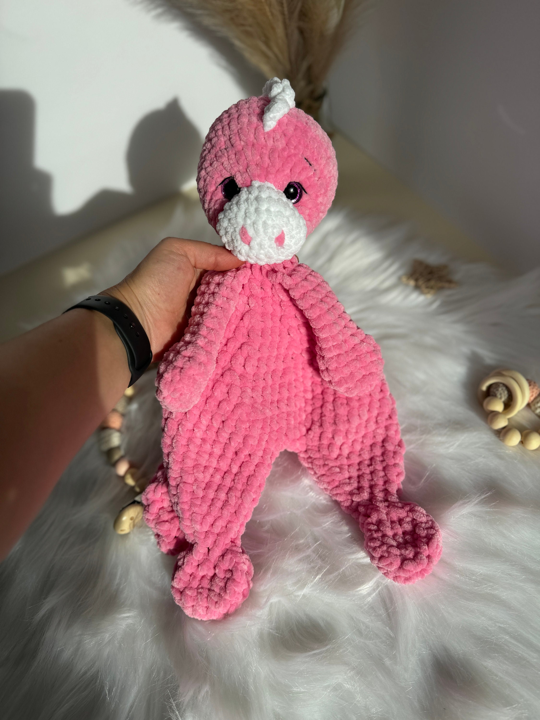 Bohasaurus Knotted Lovey Crochet Dinosaur PATTERN Snuggle-saurus Rag ...