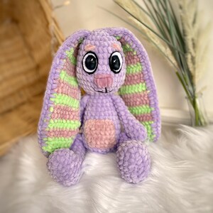 Floppy Bunny PDF Crochet Pattern, Bluey Floppy Bunny, Lilac Bunny - Etsy