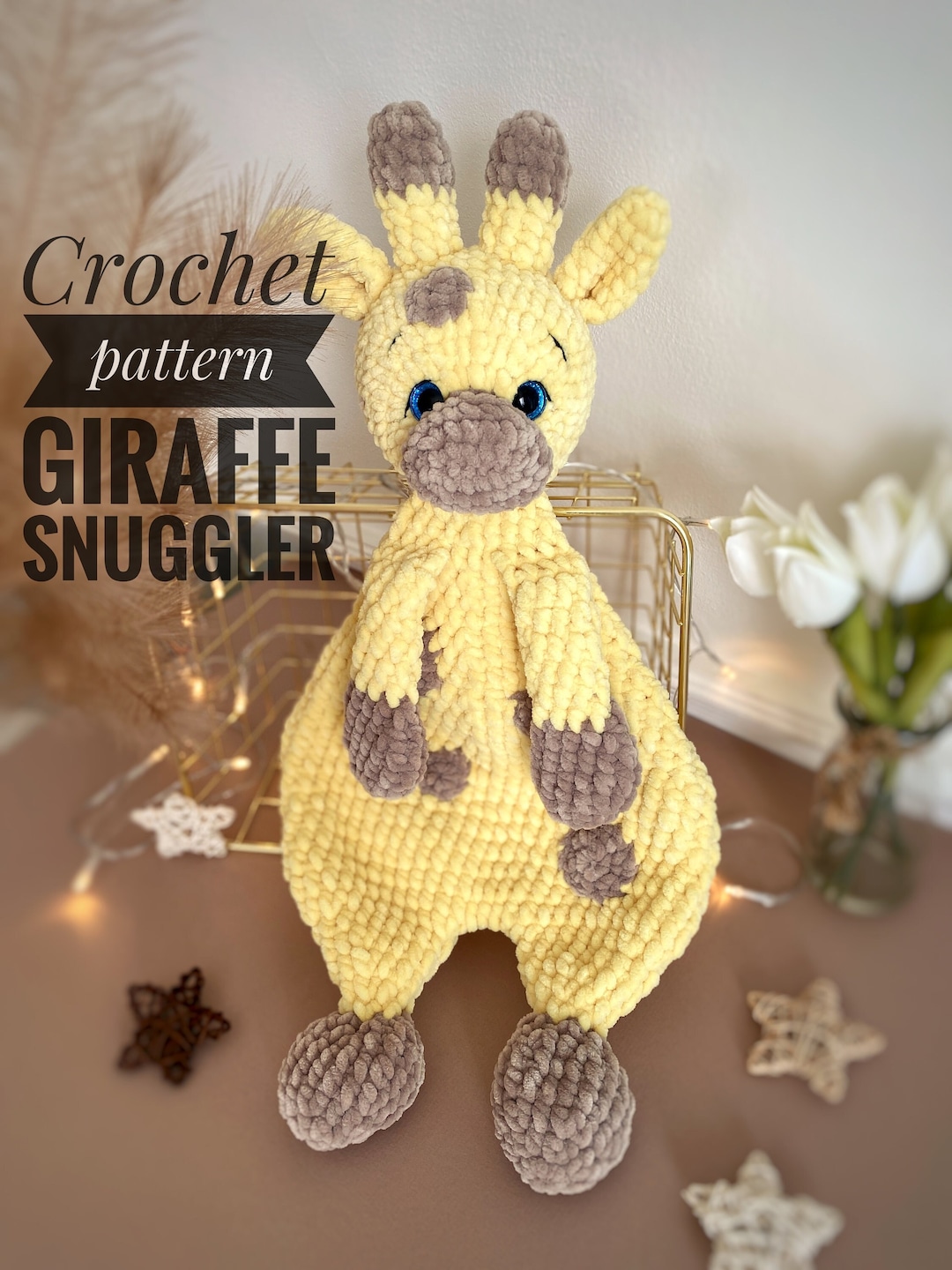 Giraffe Lovey Crochet Pattern, Amigurumi Giraffe Security Blanket ...