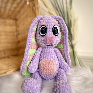 Floppy Bunny PDF Crochet Pattern, Bluey Floppy Bunny, Lilac Bunny - Etsy