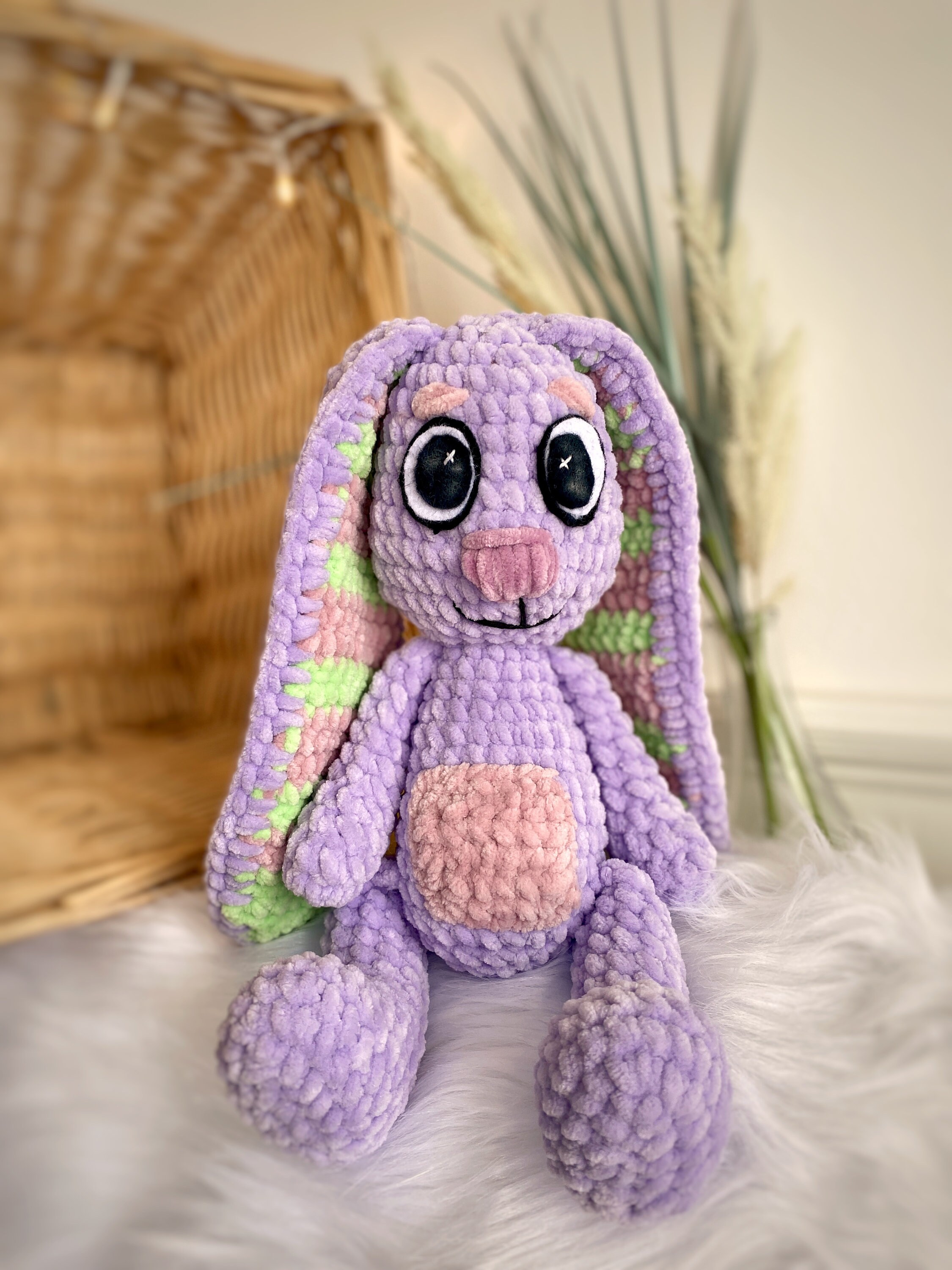 Floppy Bunny PDF Crochet Pattern, Bluey Floppy Bunny, Lilac Bunny - Etsy