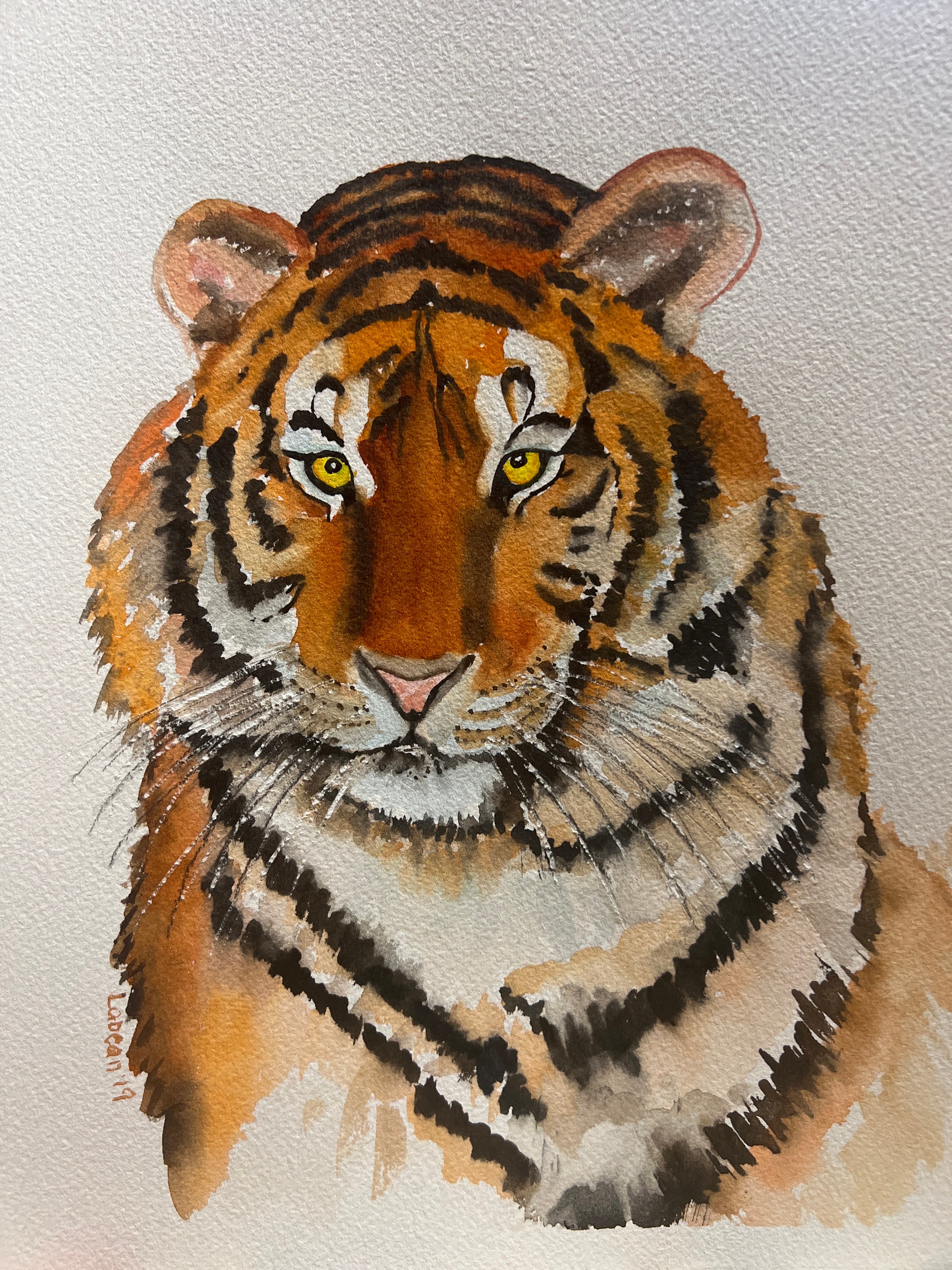 Tiger Original Watercolor - Etsy