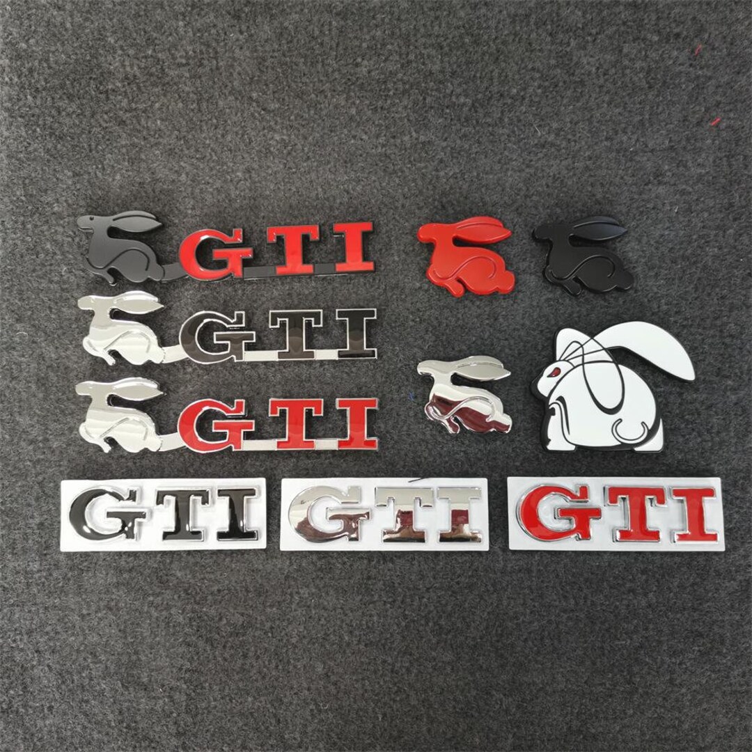 GTI Emblem Logo Trunk Sticker Mk4 Mk5 Mk6 Mk7 Matte Black Color Car ...