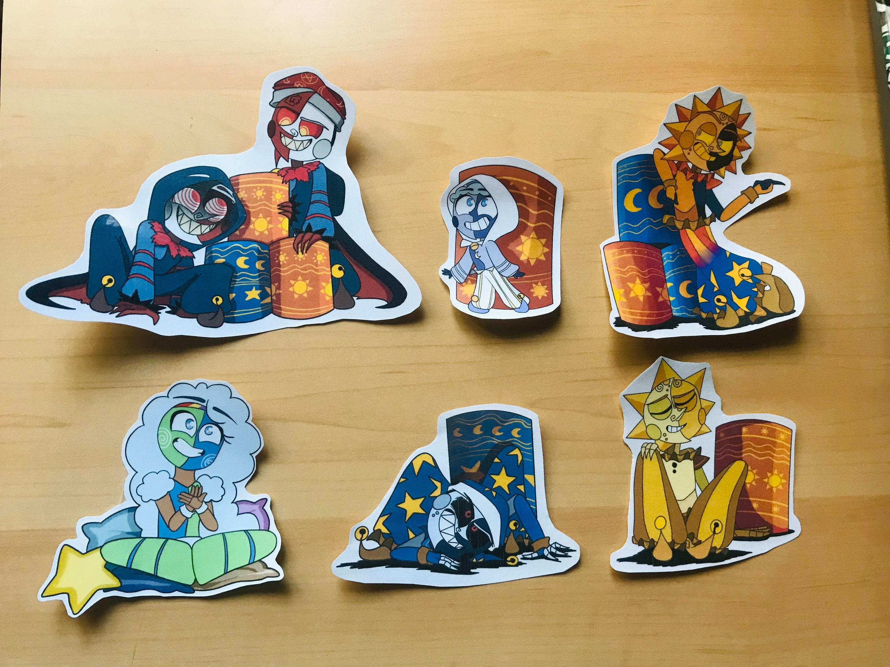 Sun and Moon Show Barrel Stickers - Etsy